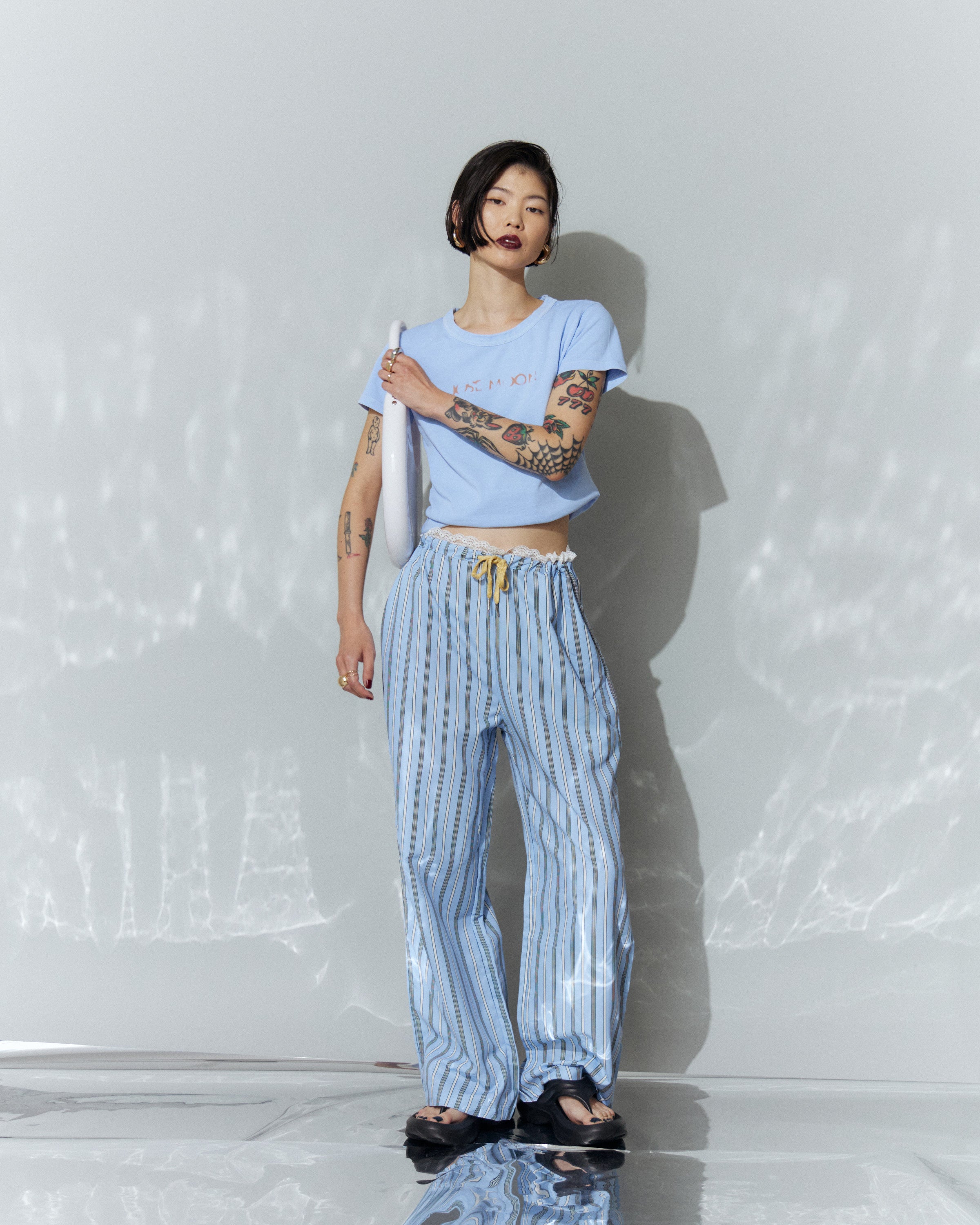 Waist Frill Slowy Pants – WONEM